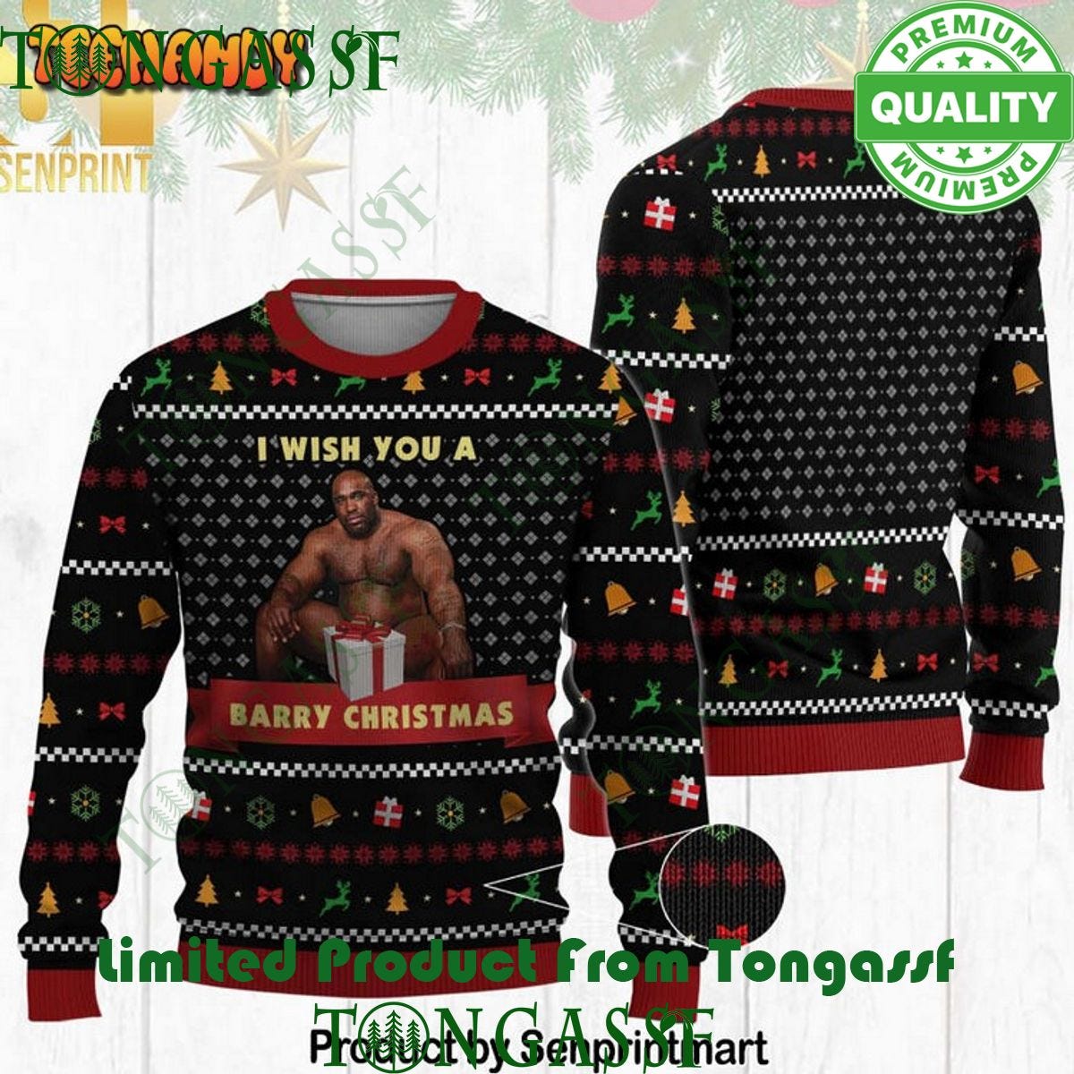 Barry Wood I Wish You A Barry Christmas For You Ugly Sweater | by ...
