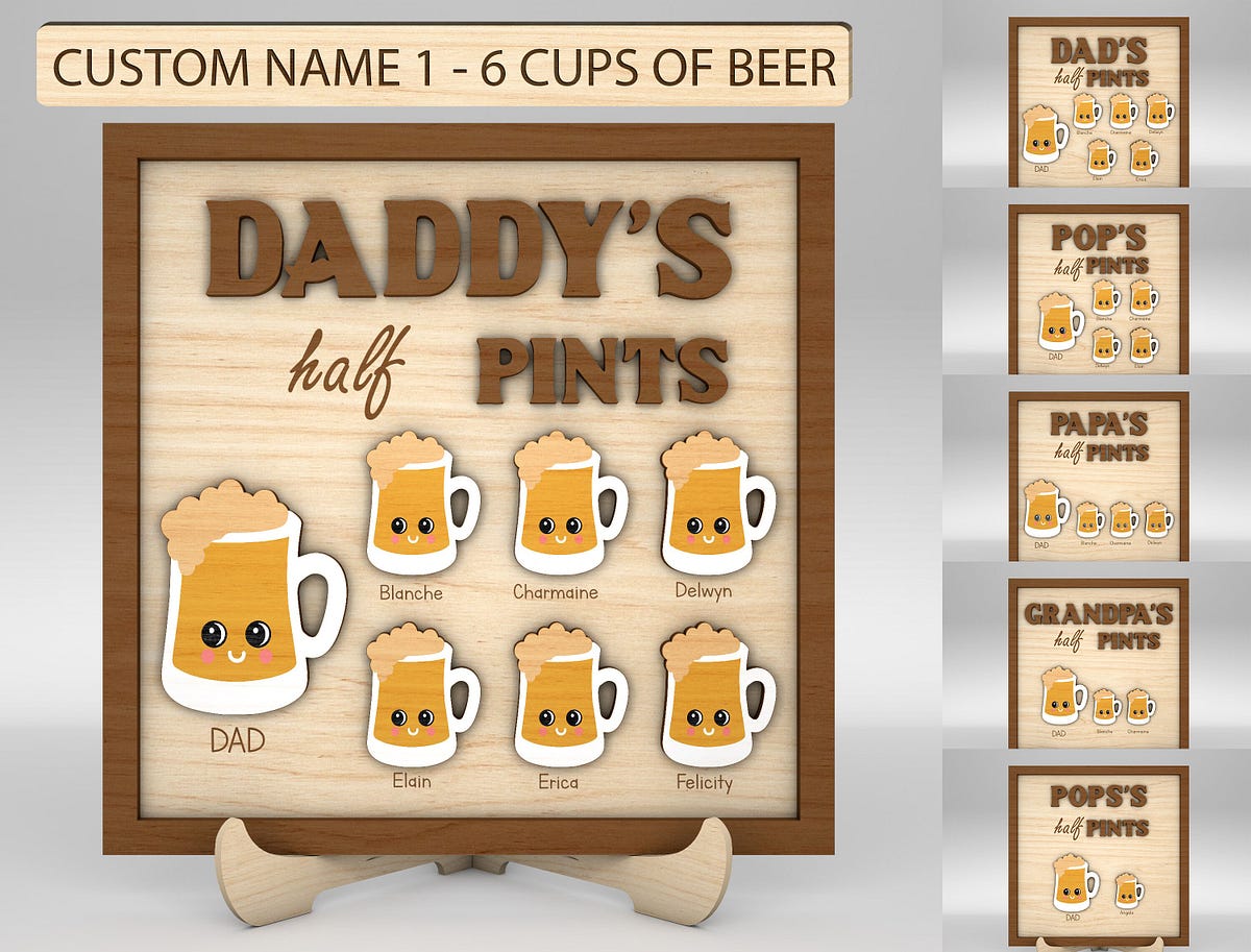 Personalized Daddy’s Half Pints Sign Svg | by Bytebelle | Jun, 2024 ...