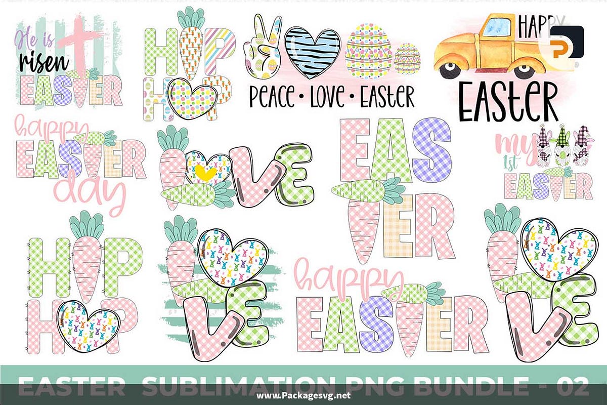Easter Sublimation PNG Bundle, 12 Designs Free Download | by Svg ...