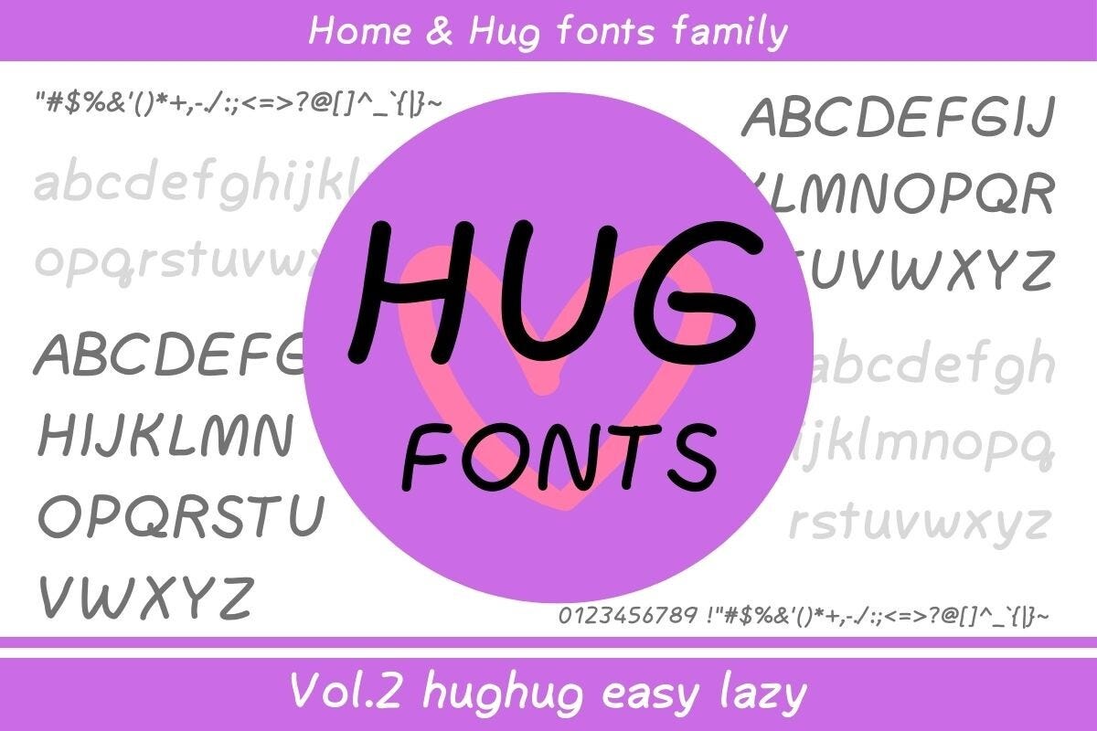 Hughug Easy Lazy Font | by Gracegrid | Jun, 2024 | Medium