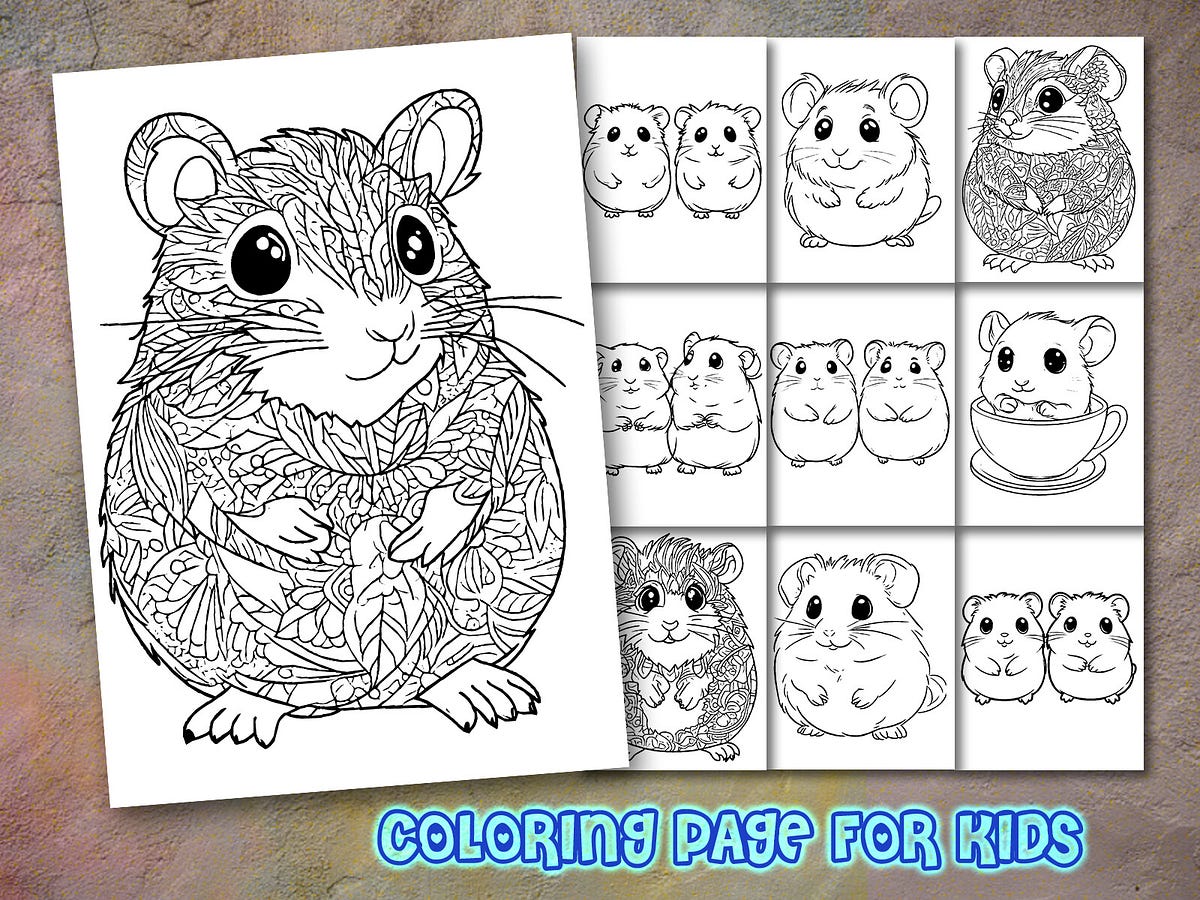 Hamster Coloring Page for Kdp Free | by Verdantvista | Medium