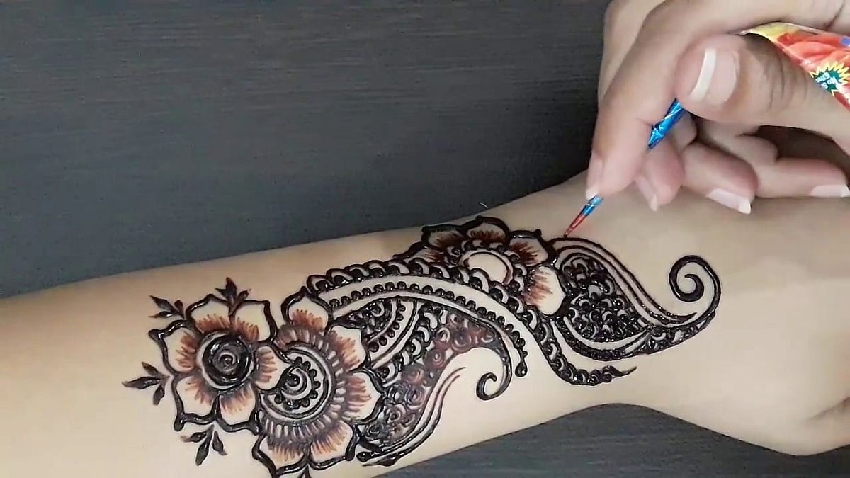 Arabic Mehndi Designs for back hands Tutorial # 04| Arabic Mehndi ...