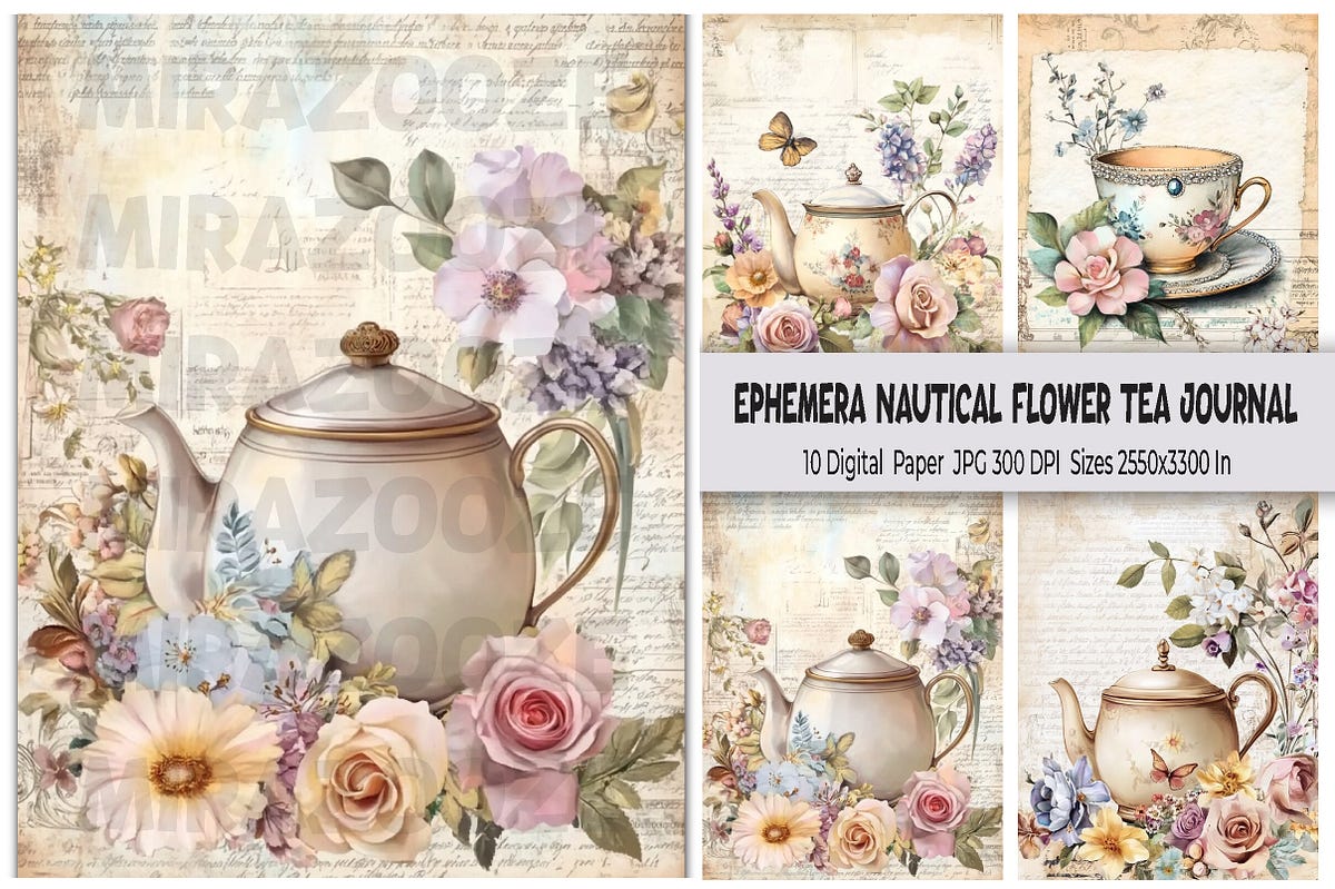 Ephemera Nautical Flower Tea Journal Free | by Blazebloom | Sep, 2024 ...