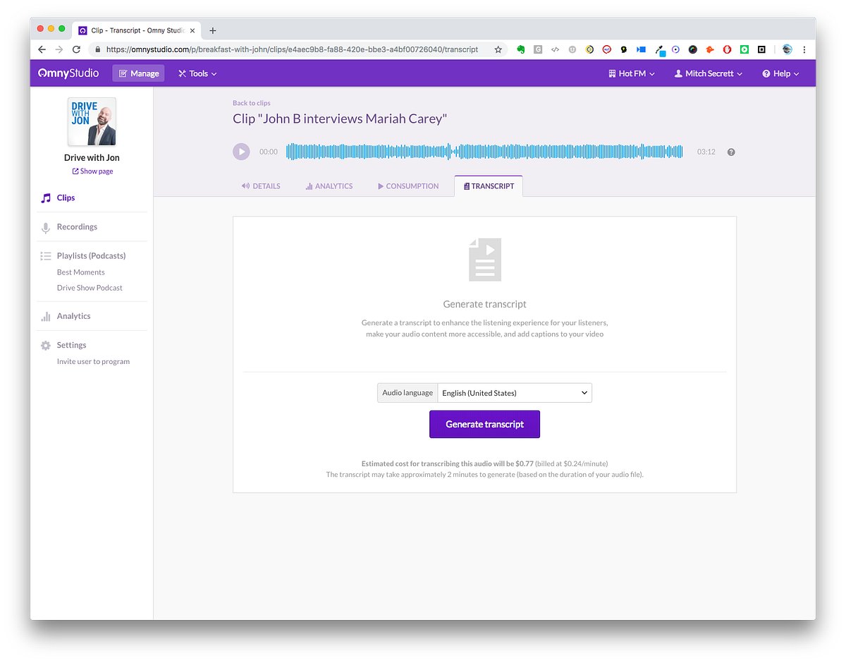 Machine-learning Transcription Generation and Editing | by Omny Studio ...