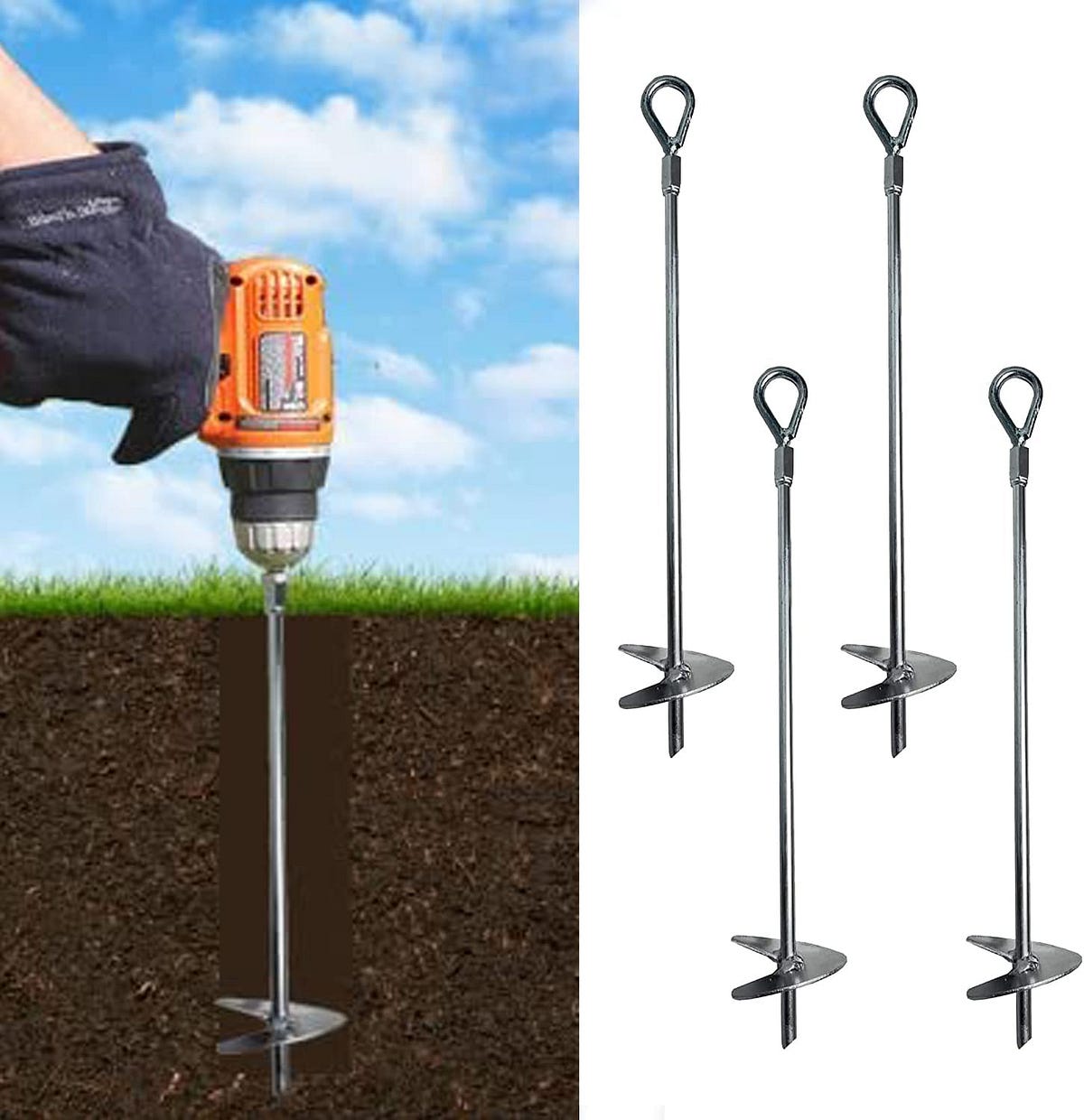 “Transform Your Outdoor Space with Galvanized Ground Anchors Shaft is 2 ...
