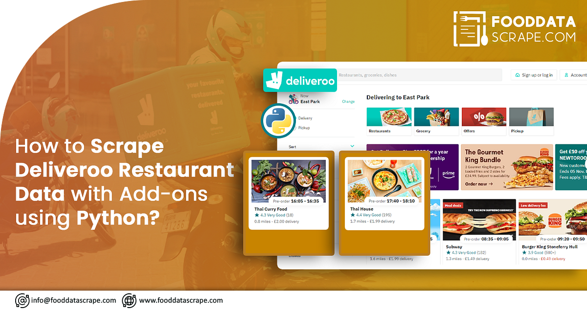 How to Scrape Deliveroo Restaurant Data with Add-ons using Python? | by Food Data Scrape | Medium