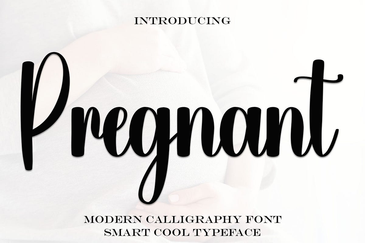Pregnant Font - Lilyluminary - Medium