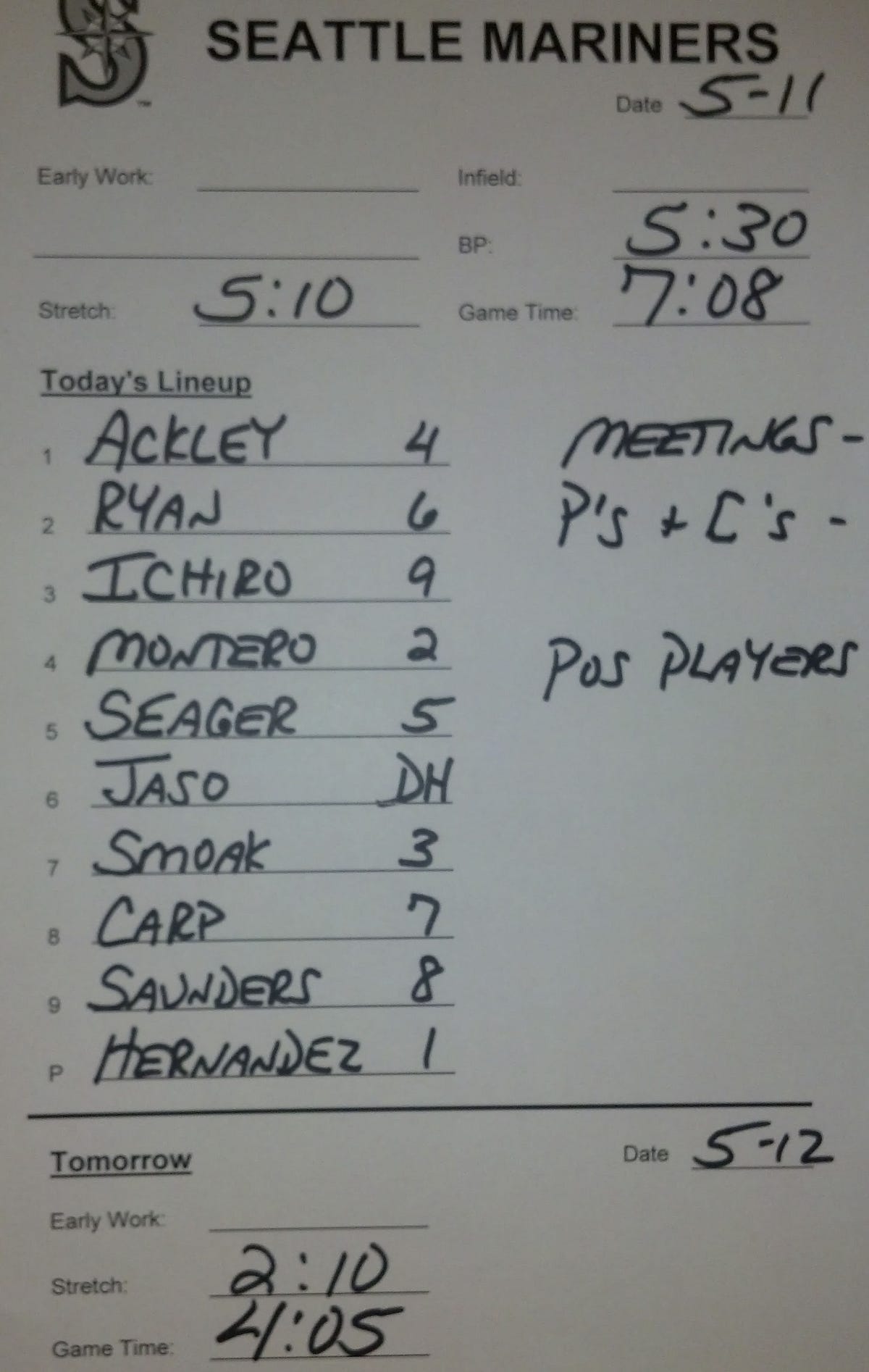 Mariners Game Central — May 11 | by Mariners PR | From the Corner of ...