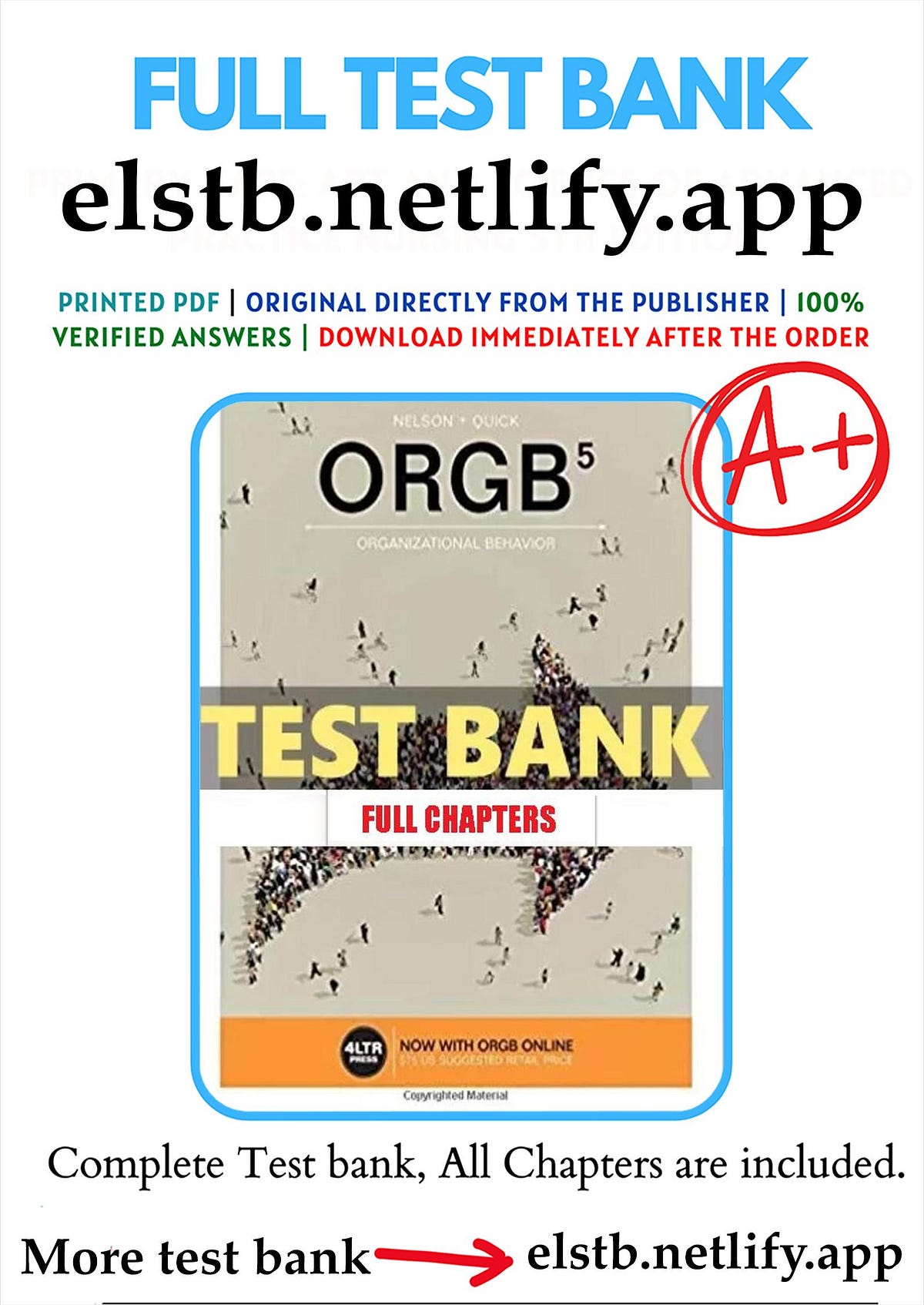 Test Bank for ORGB 5th Edition Nelson - tst bnk pdf - Medium