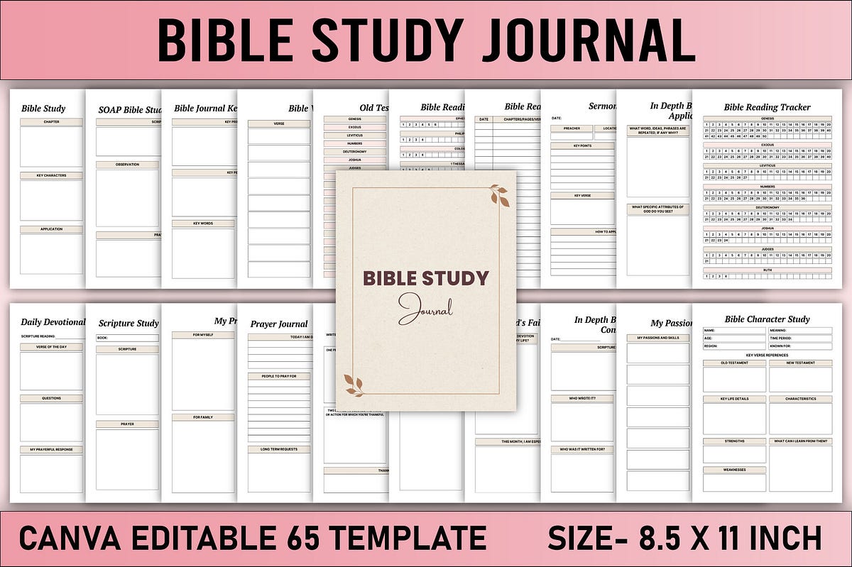Editable Bible Study Journal Canva Free | by Aethercanvas | Aug, 2024 ...