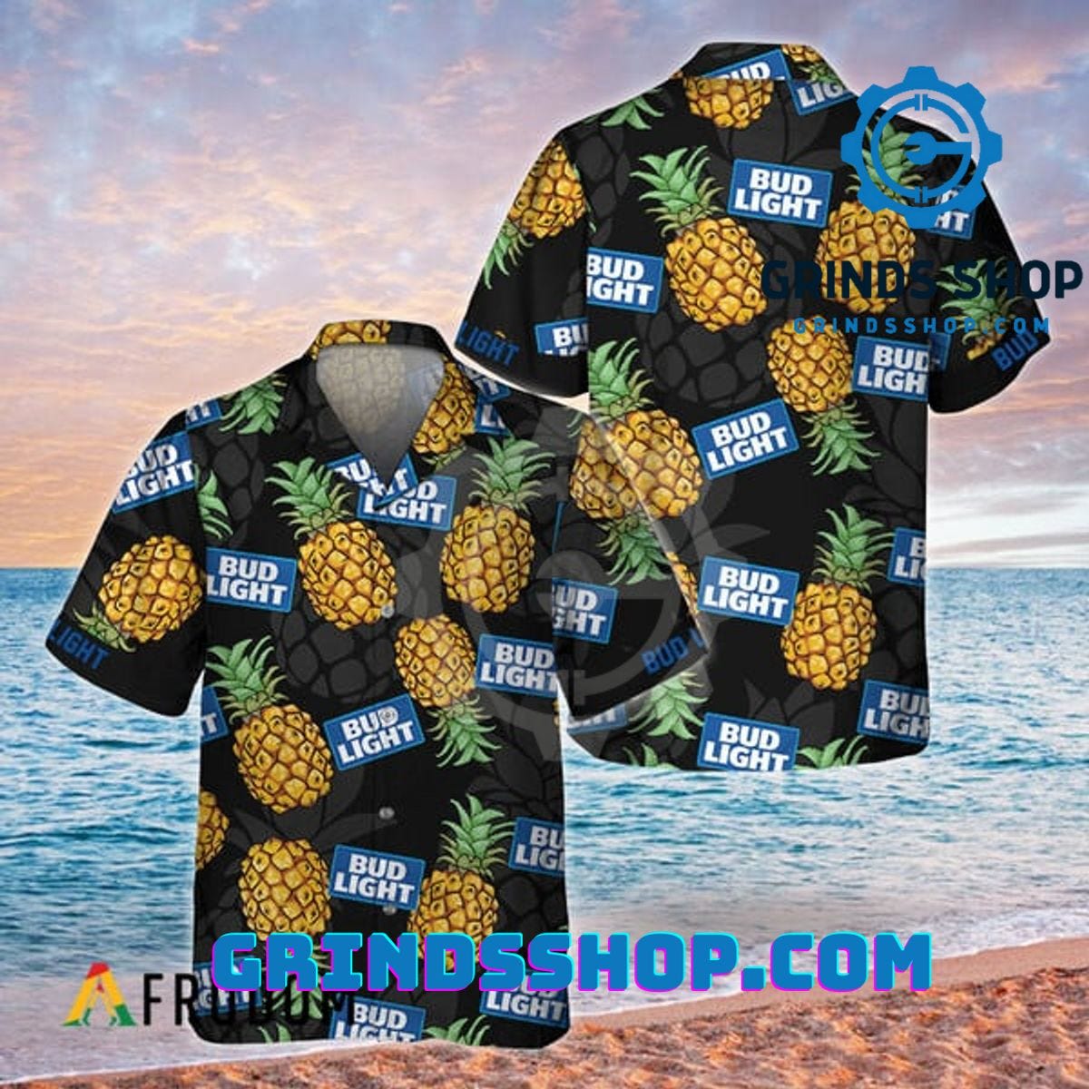 Black Aloha Pineapple Bud Light Hawaiian Shirt | by Mixmaperbo | Jun ...