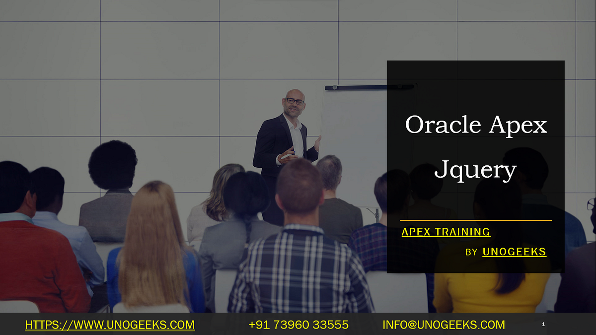 ORACLE APEX JQUERY. Harnessing the Power of jQuery in… | by Shivaug | Medium