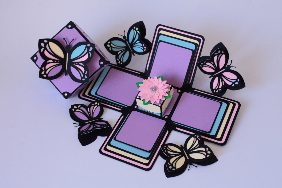 Butterfly Exploding Box 3D (Spring 3D SVG Crafts) | by Kunlee | Apr ...