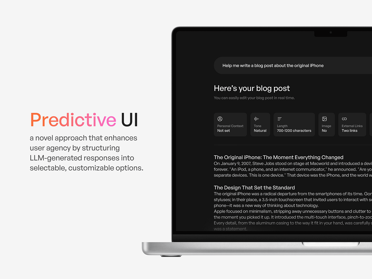 Predictive UI: Structuring LLM Outputs for Greater User Control | by ...