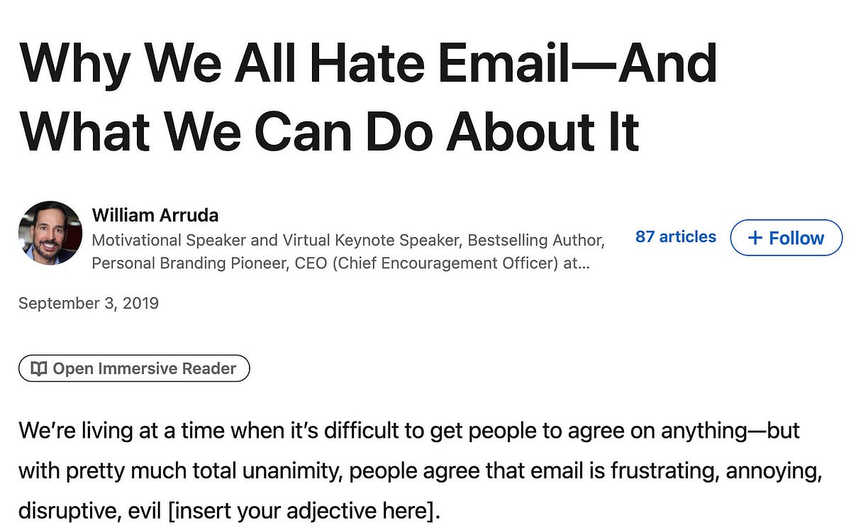 Giving e-mail a chance. This is very “popular” now to hate… | by Vlad ...