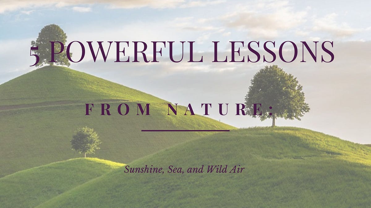 5 Powerful Lessons from Nature: Sunshine, Sea, and Wild Air | by ...
