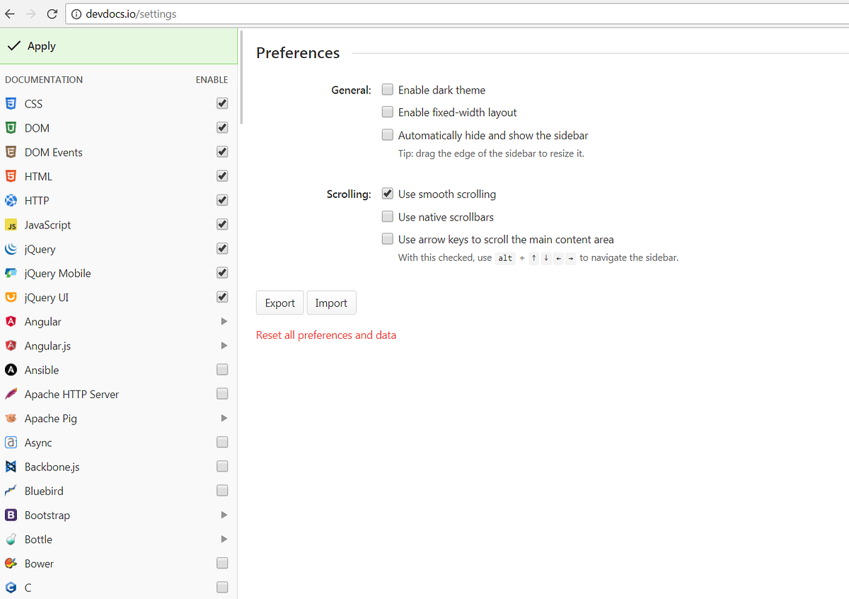 DevDocs — API Documentation Browser | by Ashley White | Medium