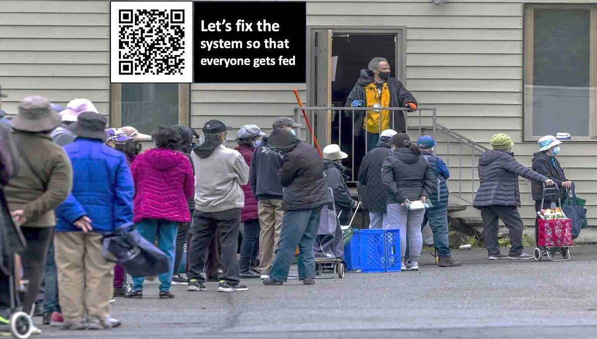 Organize people at their moment of need: At food banks, hospitals ...