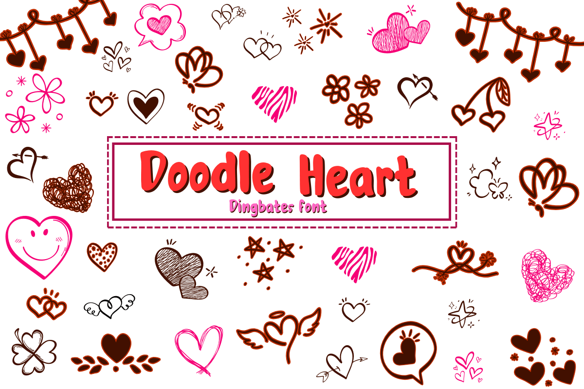 Doodle Heart Font Free - Pixelphaedra - Medium