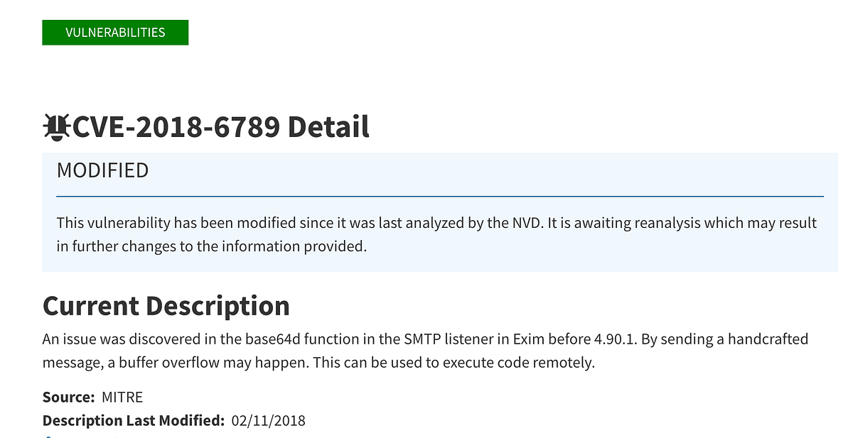 My POC Walkthrough for CVE-2018–6789 - VXRL - Medium