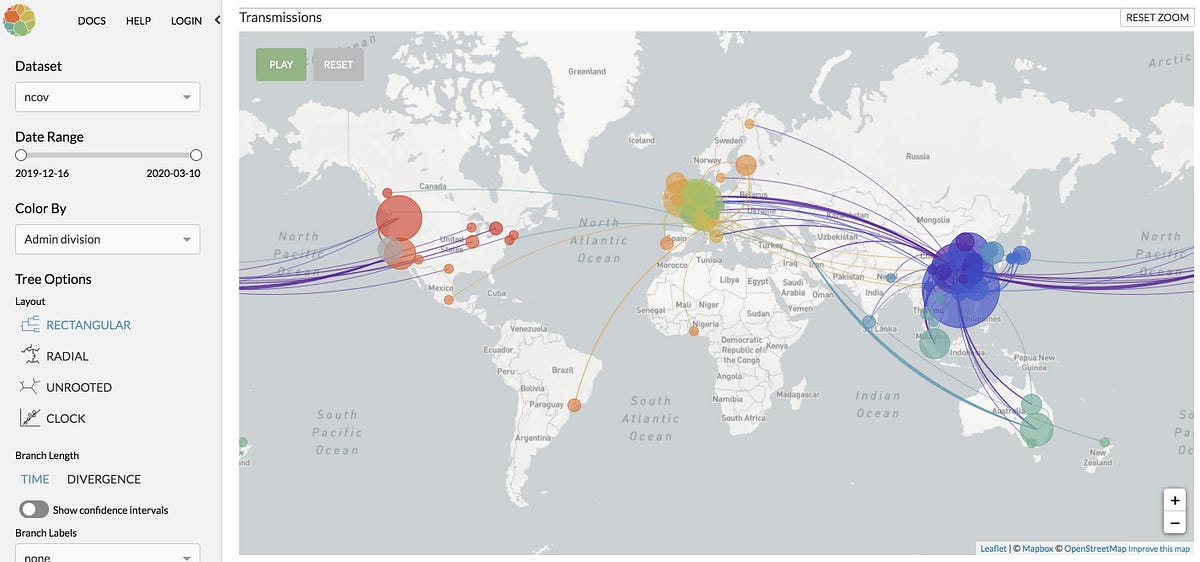 NextStrain: Tracking the spread of COVID-19 before social distancing ...