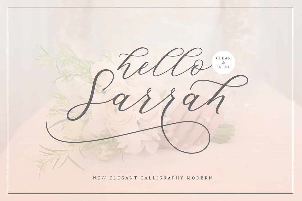 Hello Sarrah Font - Glowglyph - Medium