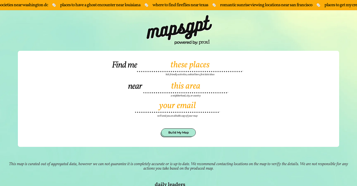 Maps GPT — Quickly find and explore interesting places near them ...