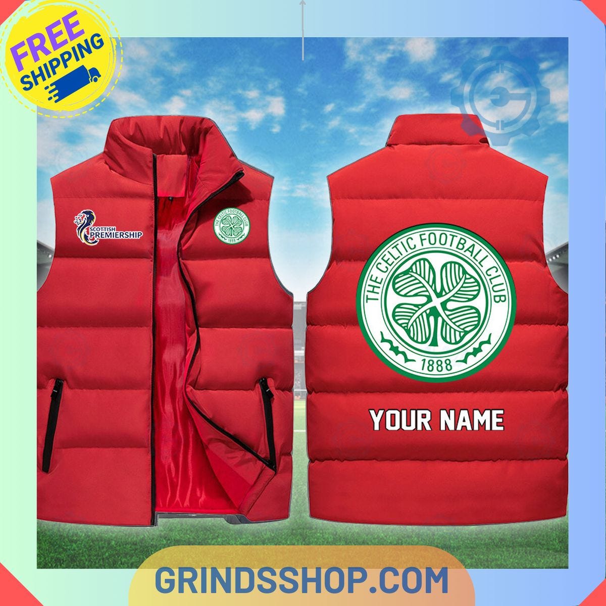 CELTIC SPFL PERSONALIZED SLEEVELESS PUFFER JACKET | by Ileouaraso | Apr, 2024 | Medium