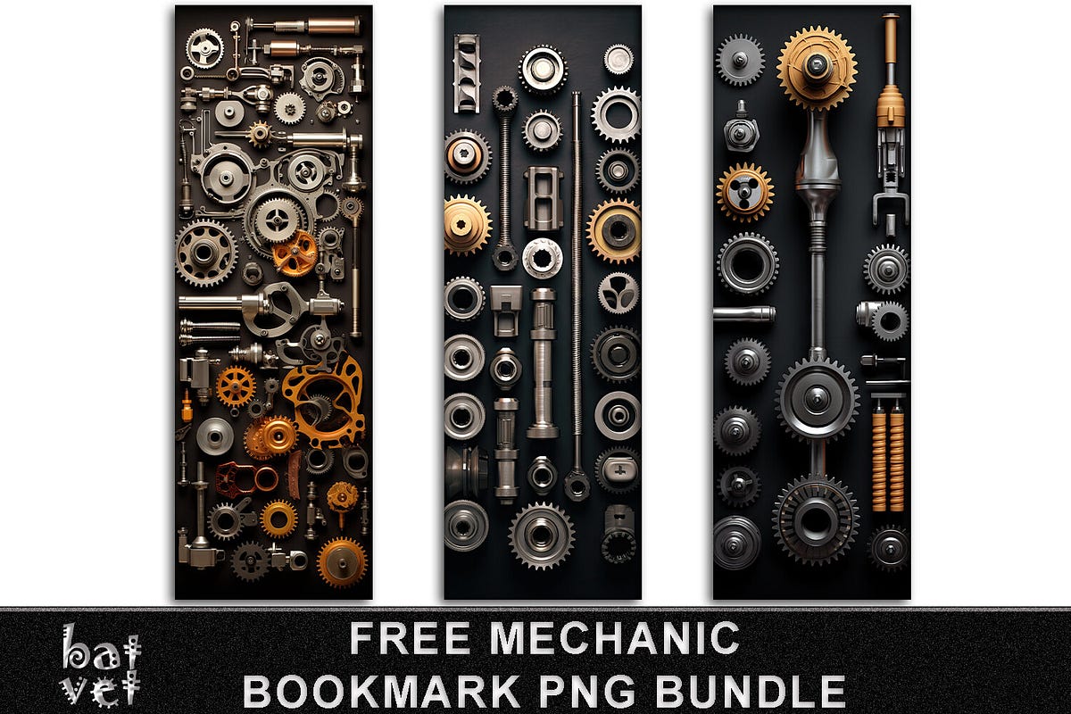Mechanic Bookmark Sublimation PNG Bundle Free Download | by Miamingle ...