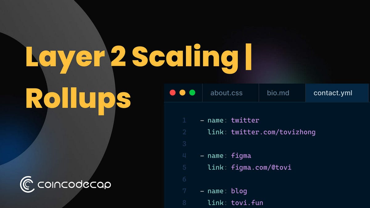 Rollups — Layer 2 Scaling | Is it the Next Big Thing? | CoinCodeCap | by Akansha Jain ...