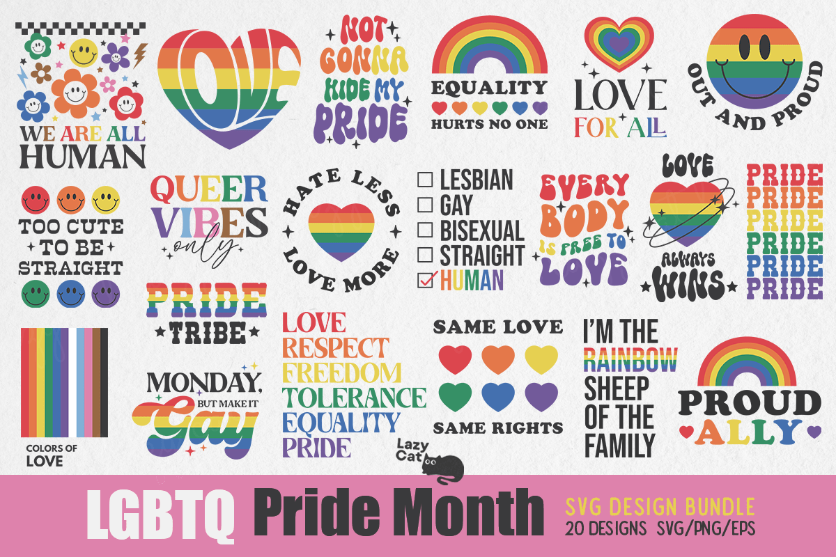 LGBTQ Pride Month SVG Design Bundle | by Cyberceleste | Jun, 2024 | Medium