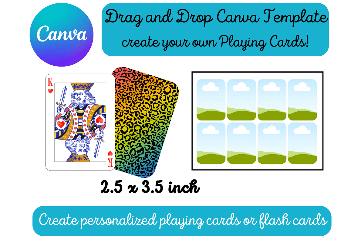 Playing Card Template / Mockup for Canva Free | by Quantumquirk | Sep ...