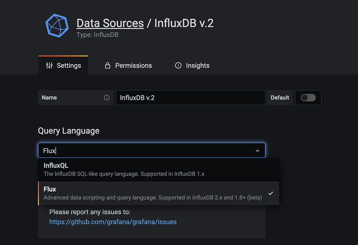 Trouble Adding Influxdb 20 As Datasource Influxdb Grafana Labs
