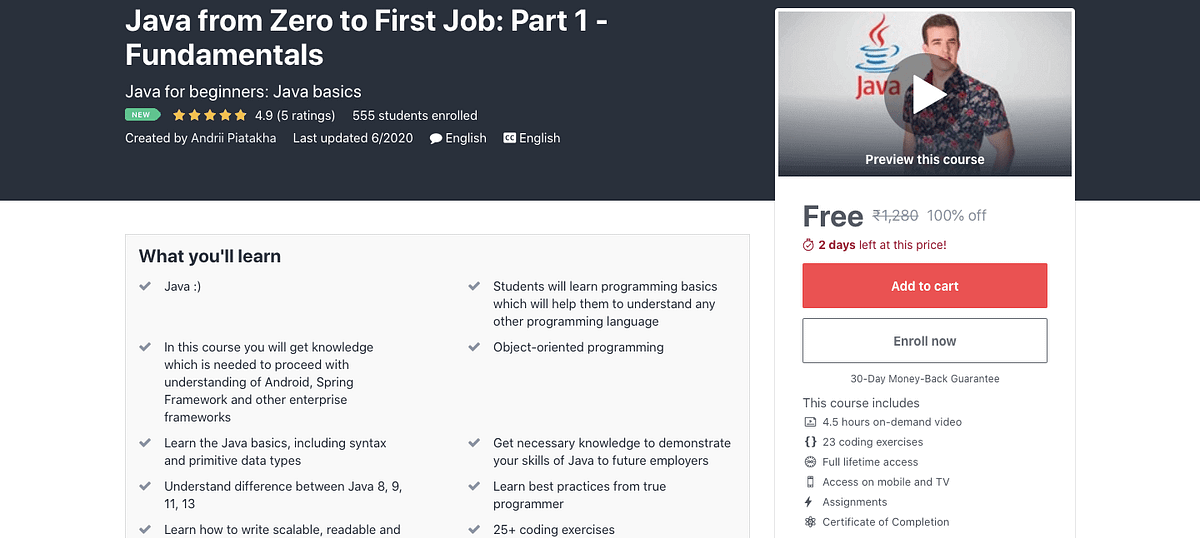 Java from Zero to First Job: Part 1 — Free Udemy Courses | by ...