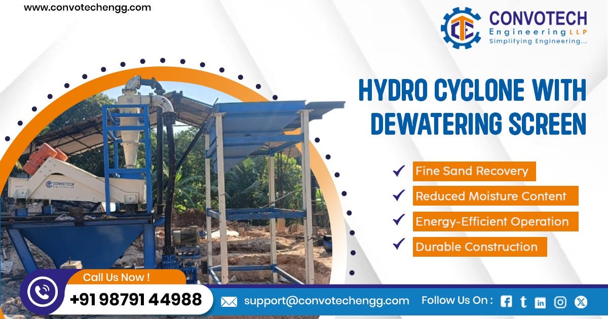 Hydro Cyclone with Dewatering Screen in Tamil Nadu | by Convotech ...