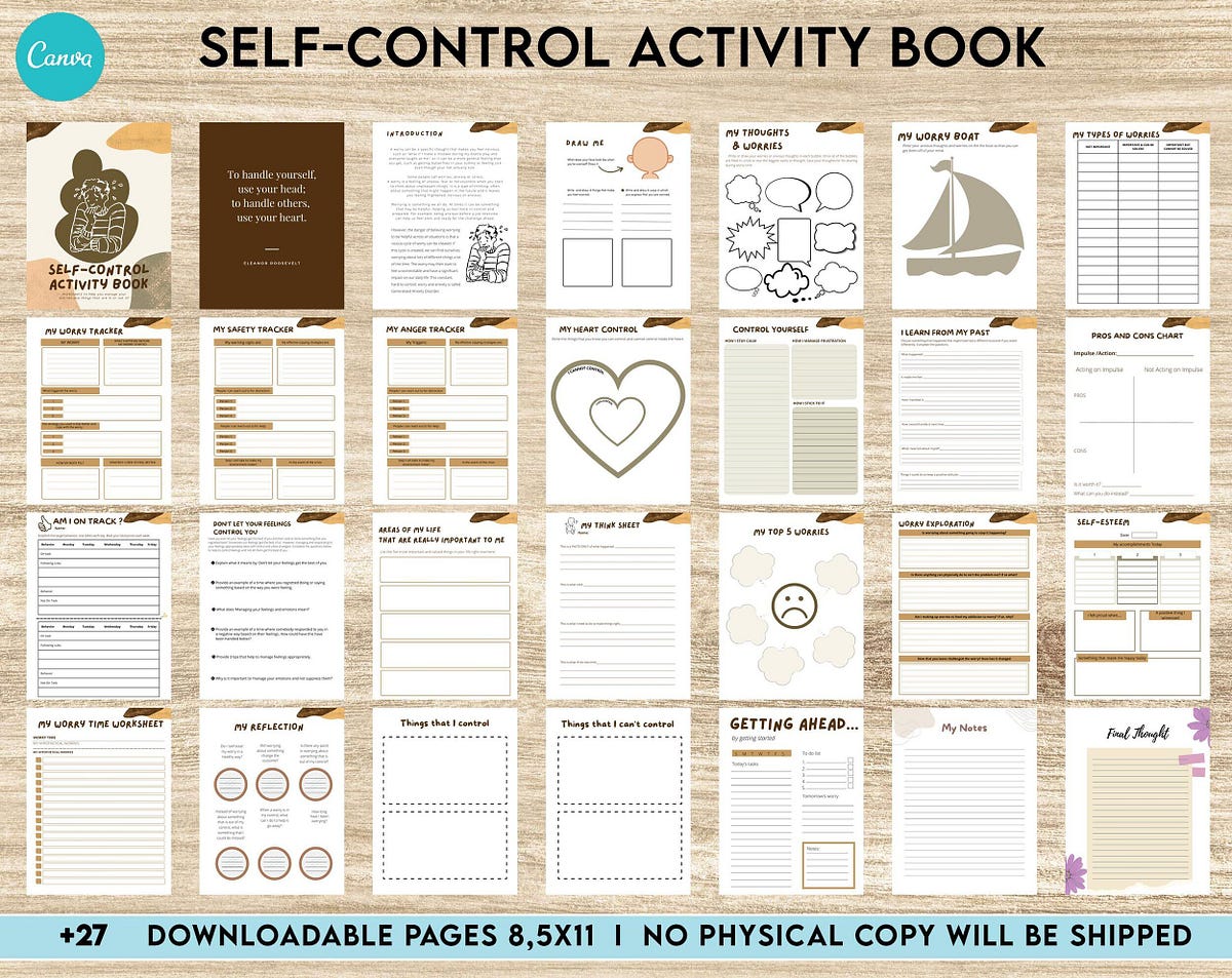 Control Editable Templates Interactive Worksheet Journal Inserts ...