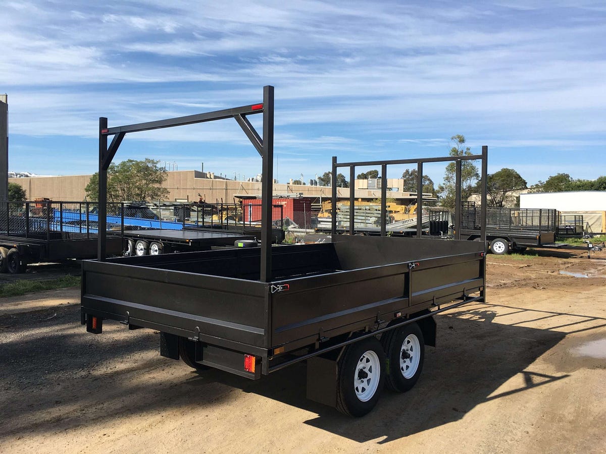 12×7 Tabletop Flatbed Trailer with 2800kg ATM and Ladder Racks | by ...