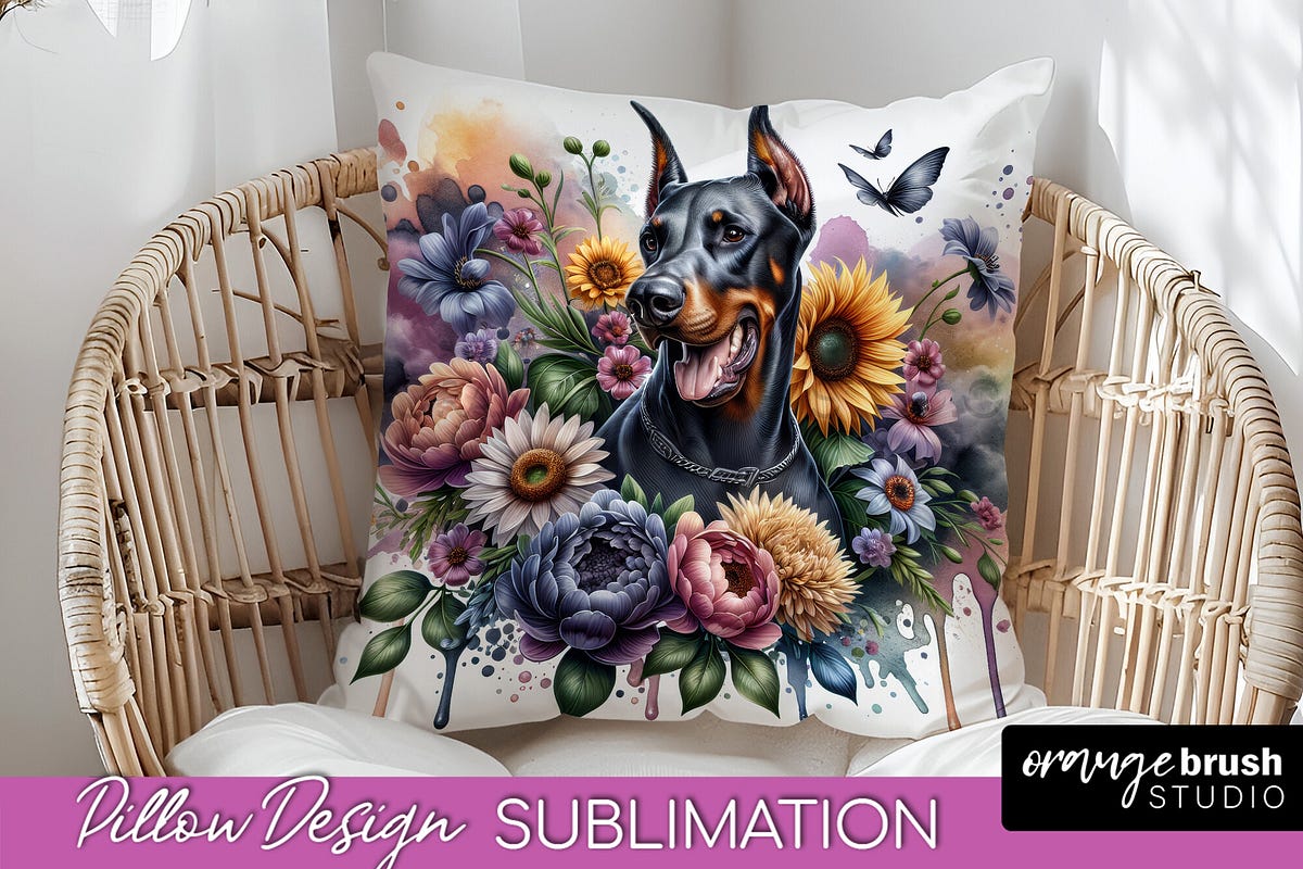 Doberman Pinscher Pillow Cover PNG Free | by Eclipseensemble | Jul ...