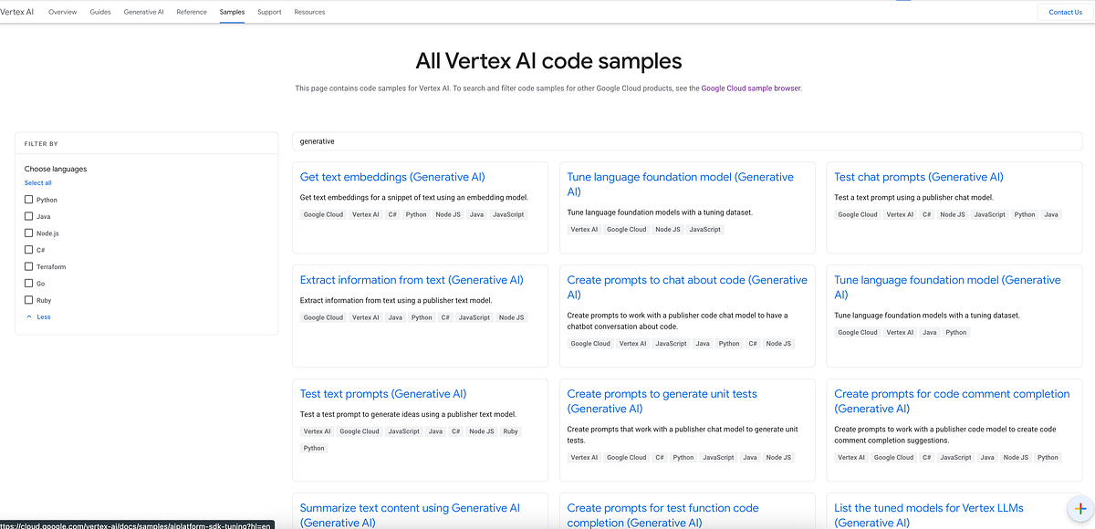 Multi-language libraries and samples for GenAI in Vertex AI | by Mete ...