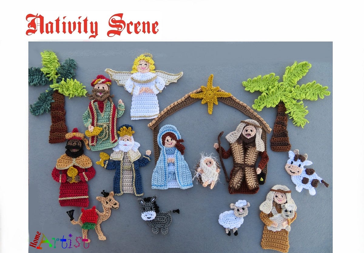 Nativity Scene Crochet Applique Pattern | by Vladpatani | Medium