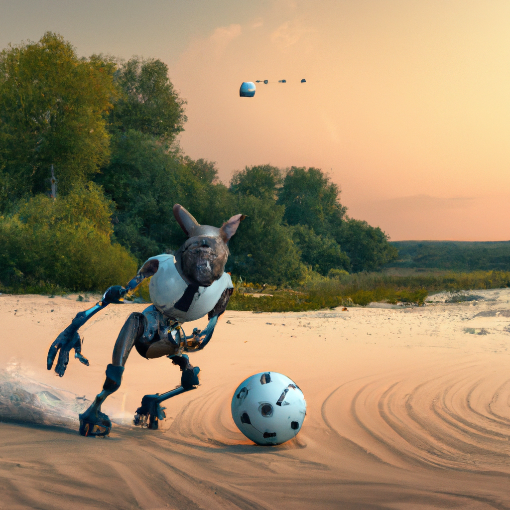 Robot Dog Soccer On Grass, Mud, Sand | by Top News Review | Medium