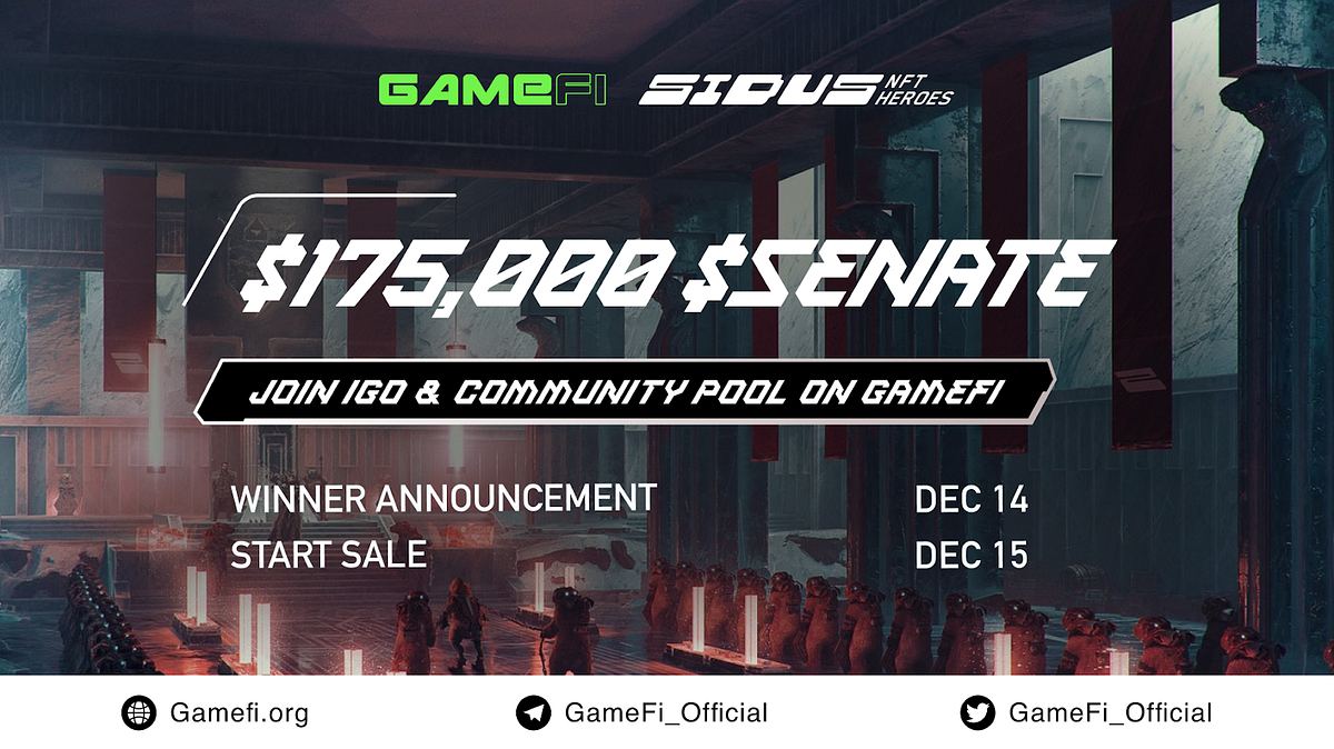 $SENATE IGO and Community Pool has Open Whitelist Registration and ...