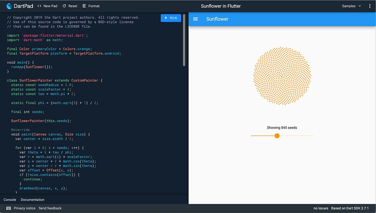 Dartpad Online Dart Programming Language