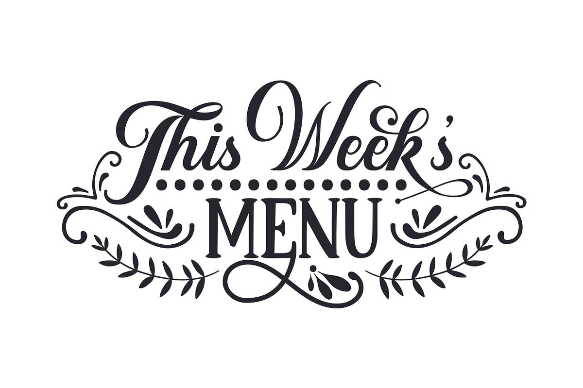 This Week’s Menu (Food & Drinks SVG & Crafts) | by Vladpatani | Apr ...