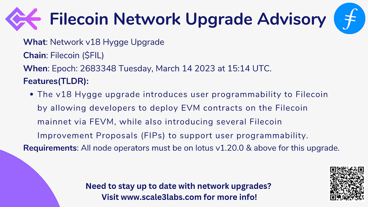 Filecoin v18 FVM Upgrade (Hygge). By Tobi Aderounmu, Blockchain Project ...