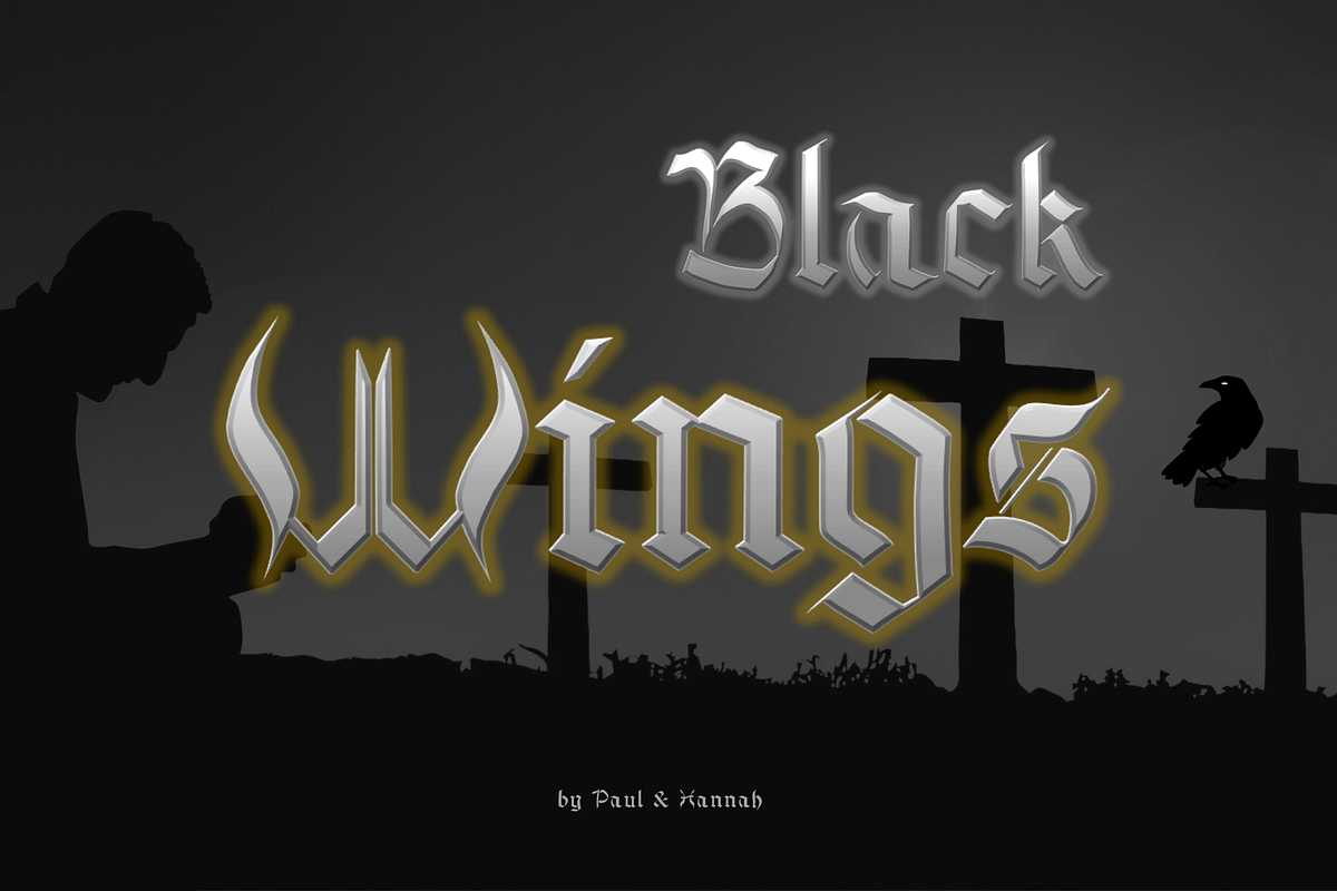 Black Wings Font - Emmaethereal - Medium