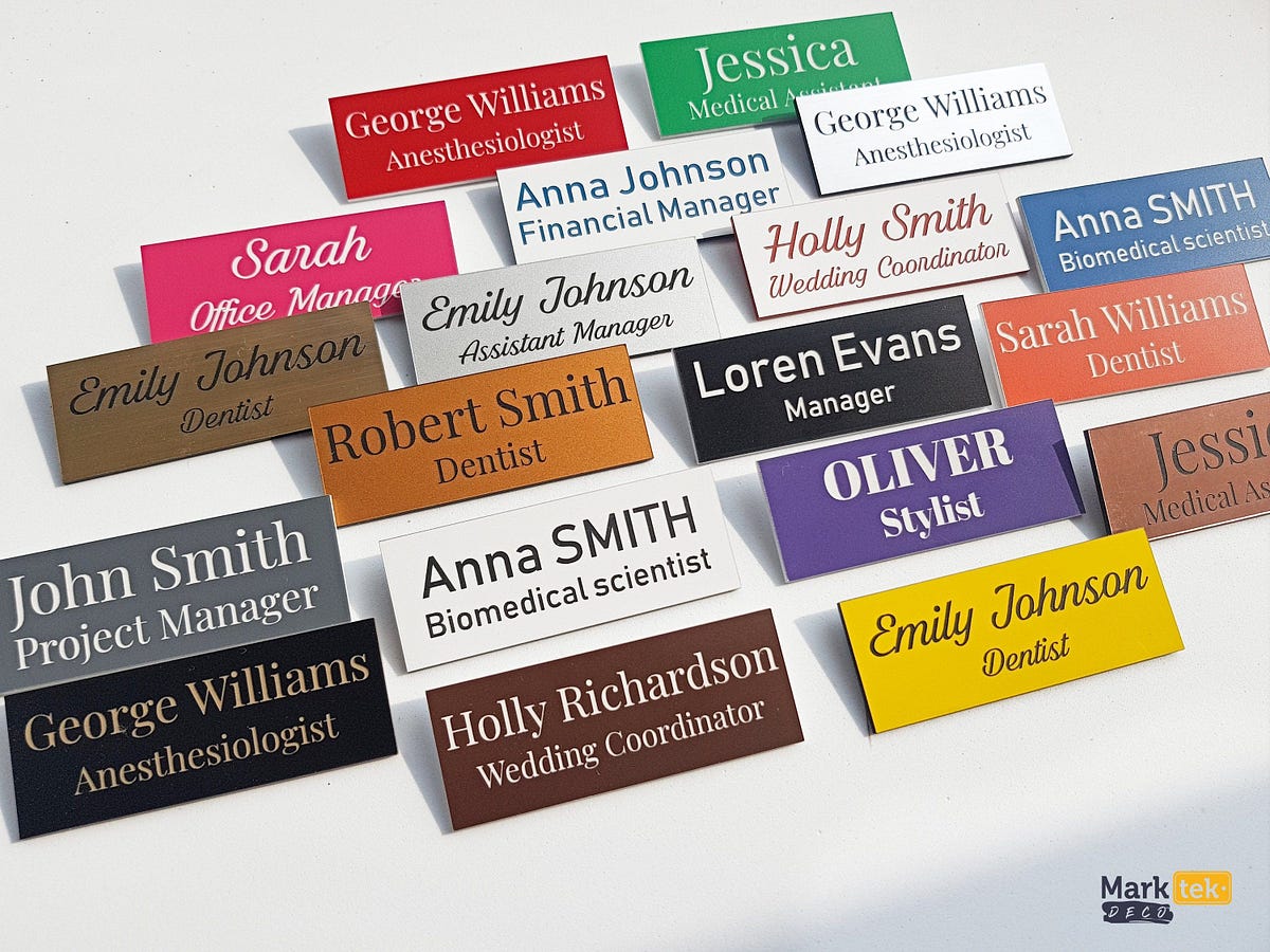 Professional Name Badges: Enhancing Staff Identification in the ...