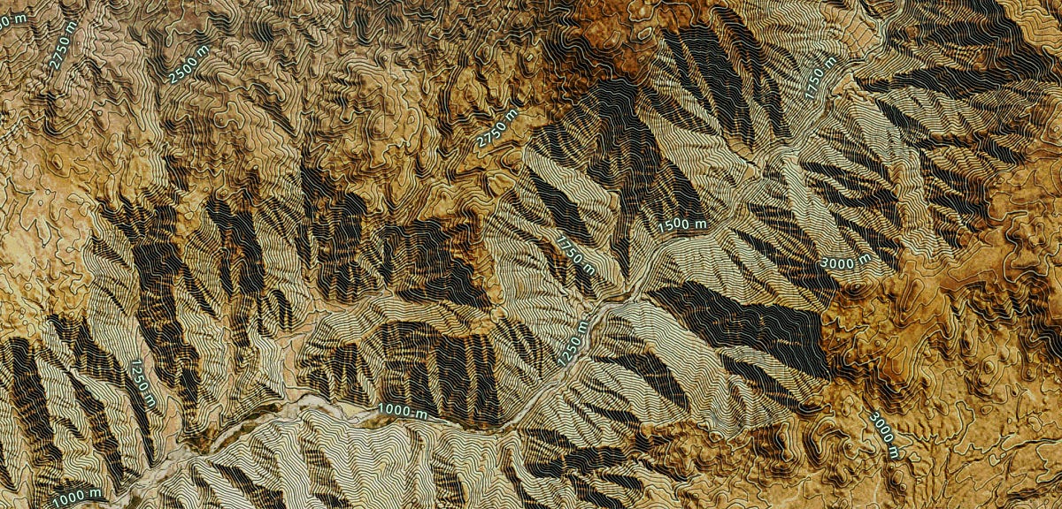 Satellite map with contours | by Mapbox | maps for developers