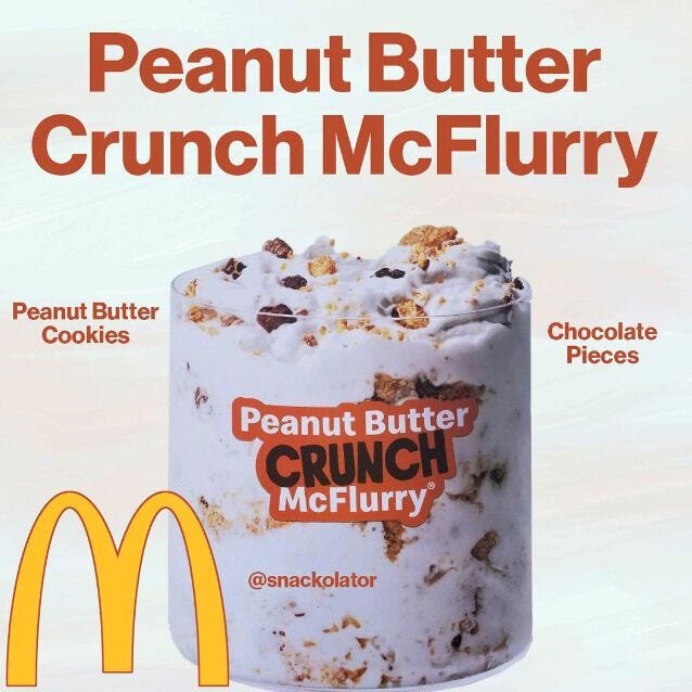 new Peanut Butter Crunch McFlurry - Uk Press - Medium