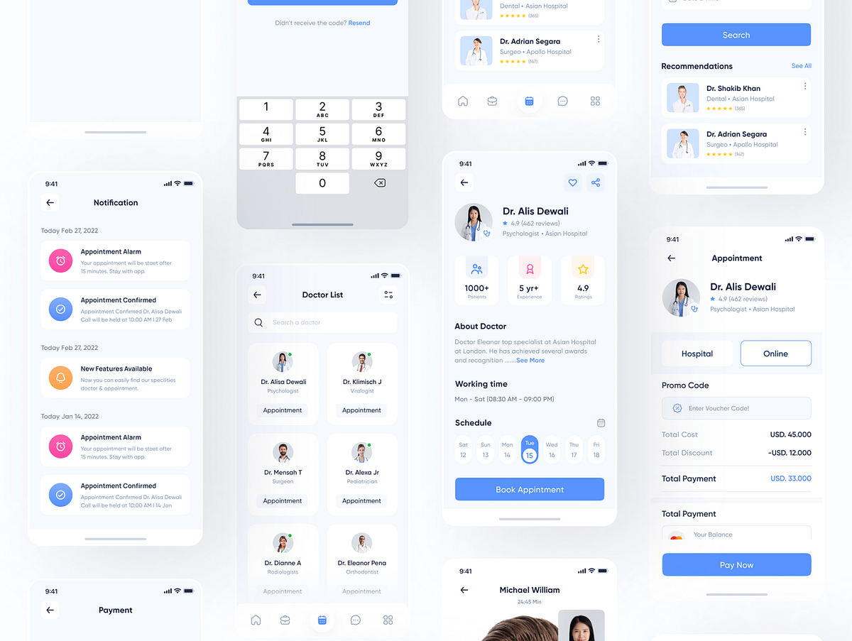 UX Case Study : Doctor Appointment App | by Alfina's | Medium